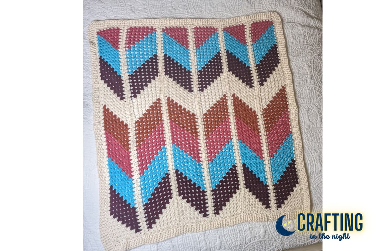 Retro Crochet Blanket Pattern - C2C Granny - Crafting in the Night