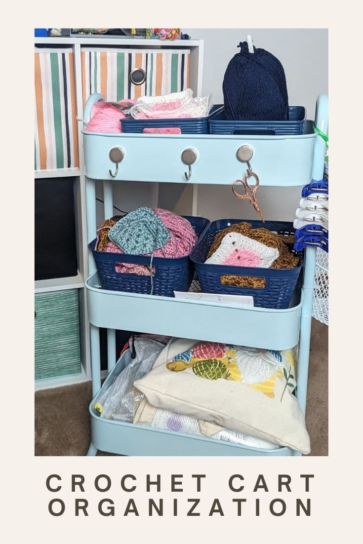 Crochet Craft Cart Organization: 7 Must Have WIP Cart Accessories ...