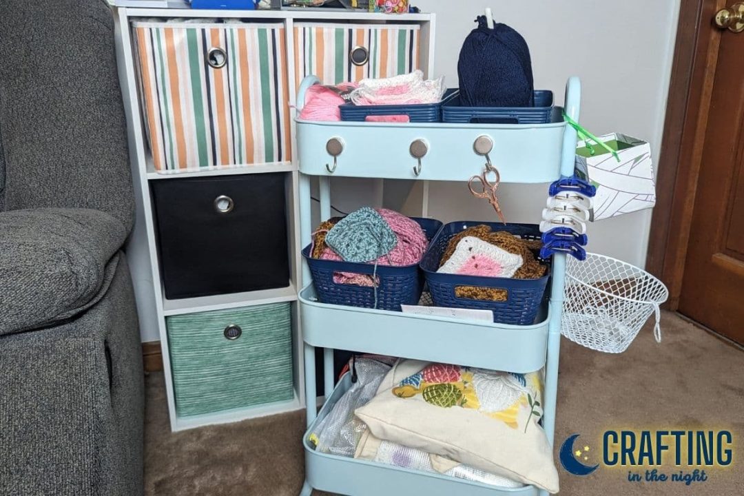 Crochet Craft Cart Organization: 7 Must Have WIP Cart Accessories ...