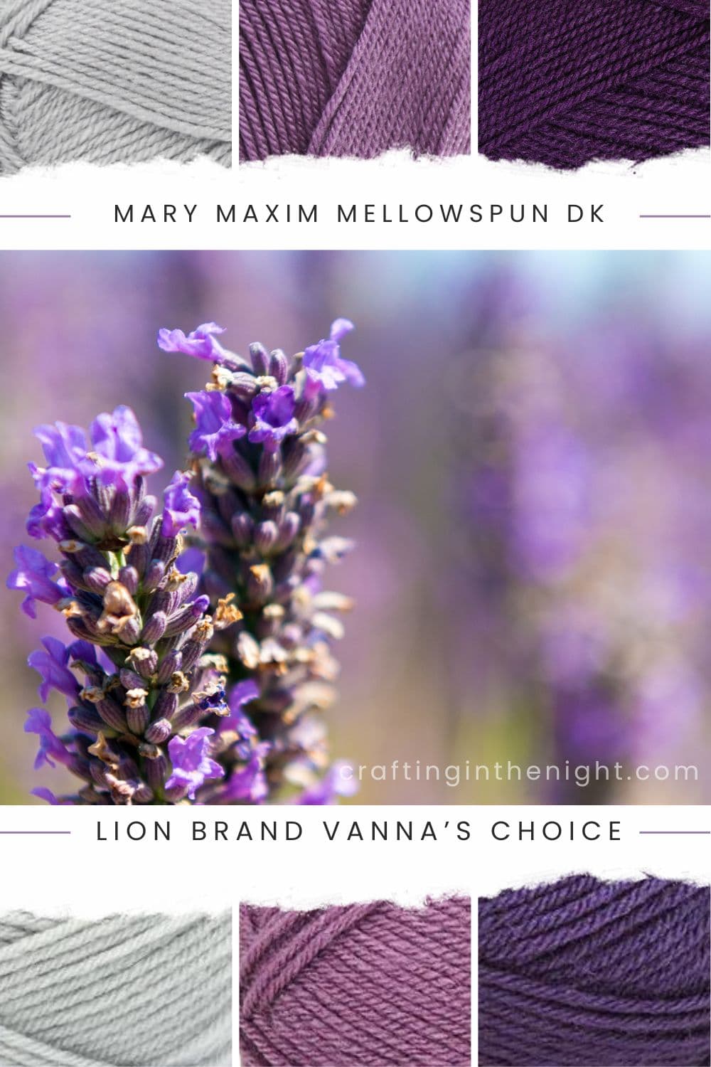 Lavender Yarn Color Palette for Crochet & Knits - Crafting in the Night
