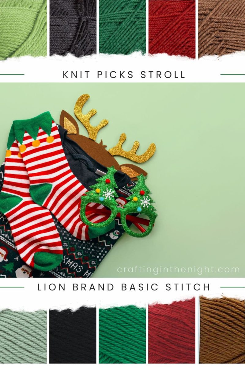 Christmas Yarn Color Palette for Crochet & Knits - Crafting in the Night