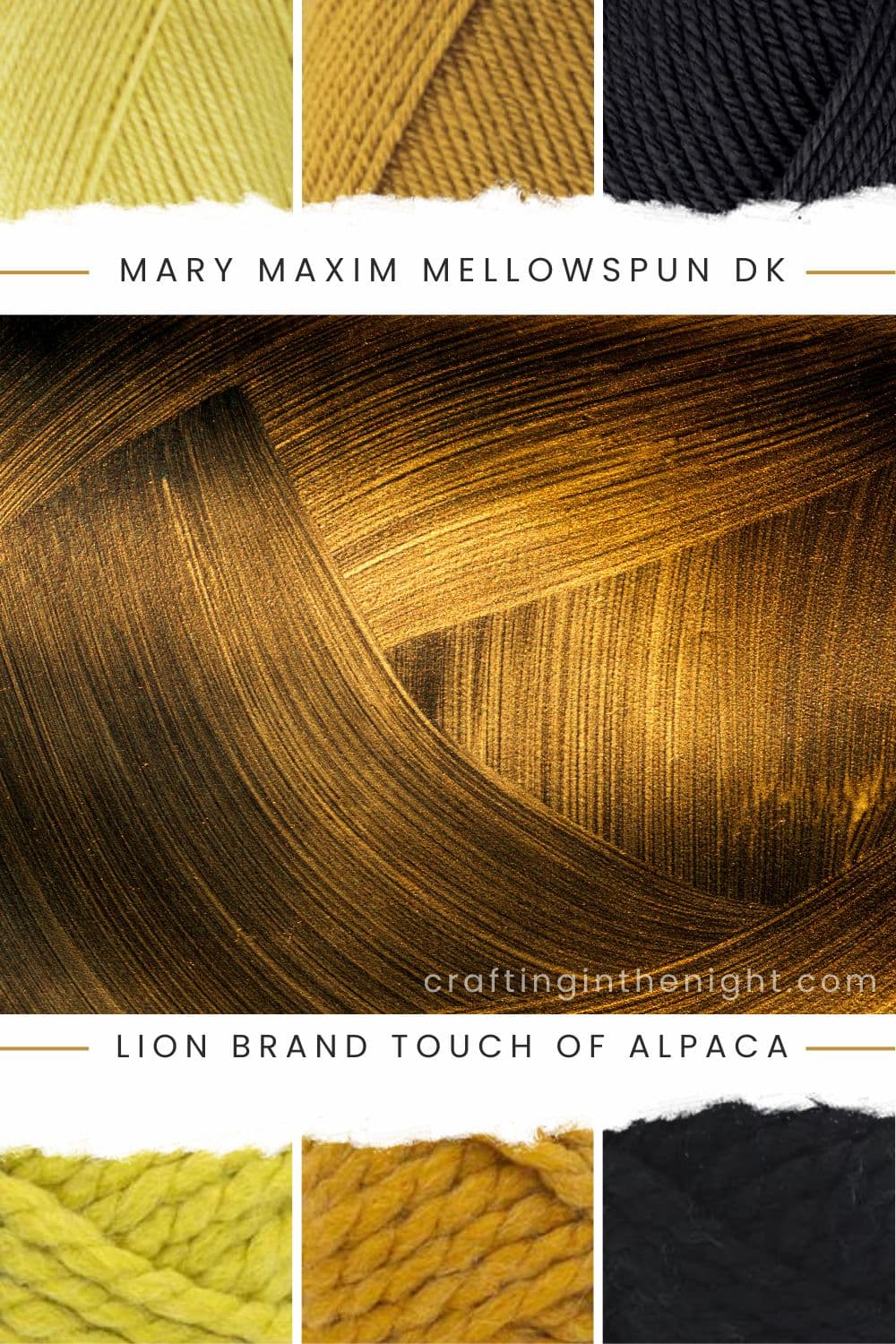 Gold Yarn Color Palette for Crochet & Knits - Crafting in the Night