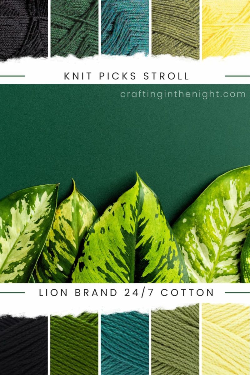 Green Yarn Color Palette for Crochet & Knits - Crafting in the Night