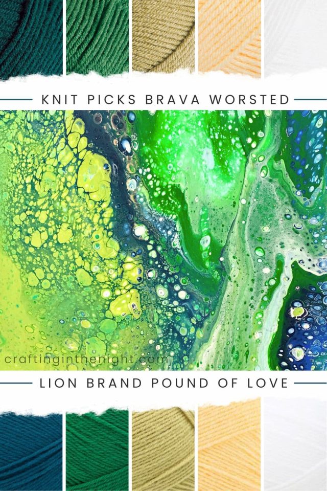 Green Yarn Color Palette for Crochet & Knits - Crafting in the Night