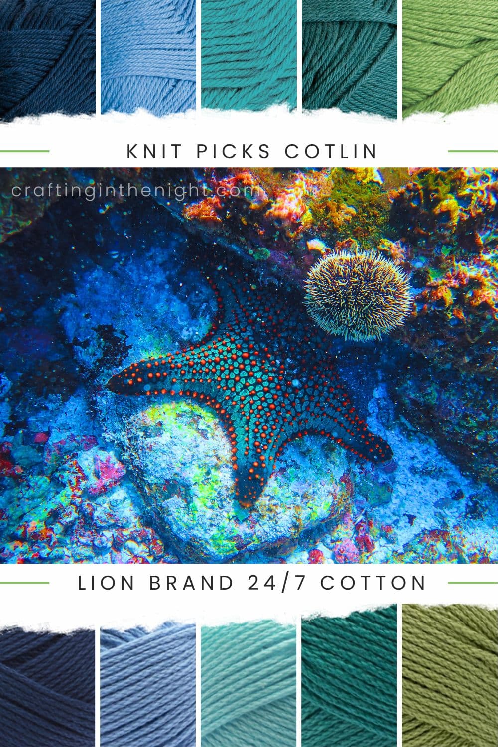 Ocean Yarn Color Palette for Crochet & Knits - Crafting in the Night