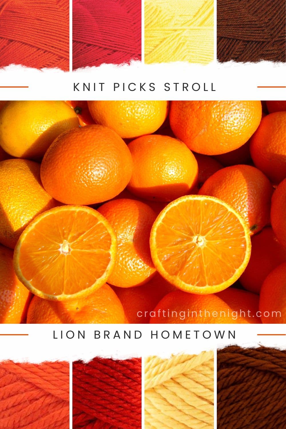 Orange Color Palette for Crochet & Knits - Crafting in the Night