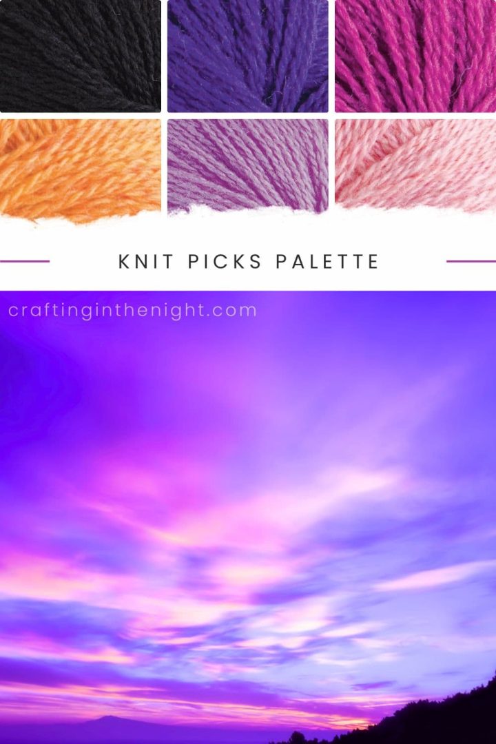 Purple Yarn Color Palette for Crochet & Knits - Crafting in the Night