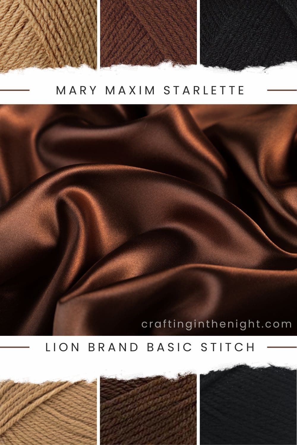 Brown Yarn Color Palette for Crochet & Knits - Crafting in the Night