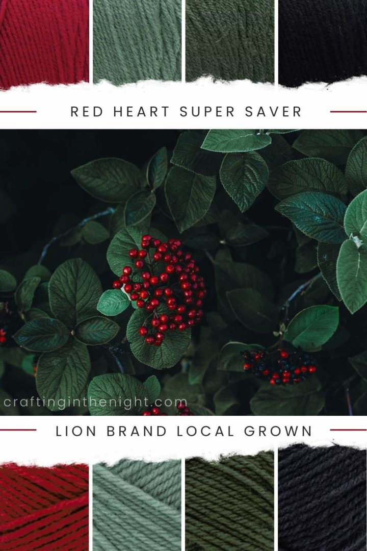 Dark Green Color Palette for Crochet & Knits - Crafting in the Night