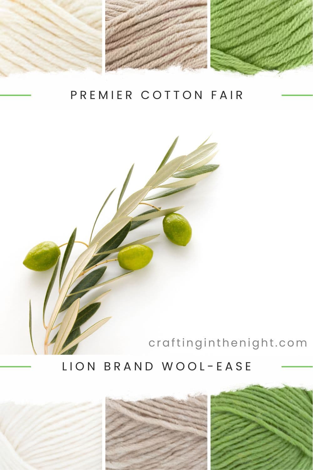 Olive Green Yarn Color Palette for Crochet & Knits - Crafting in the Night