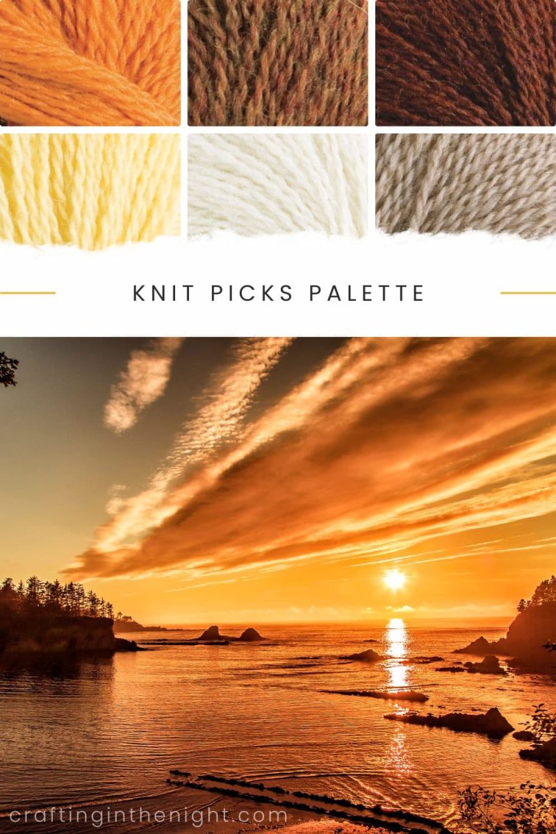 Sunset Color Palette for Crochet & Knits - Crafting in the Night
