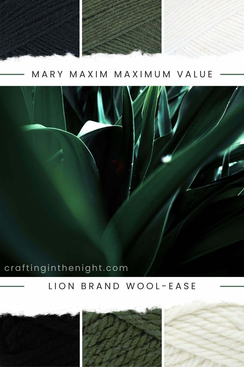 Dark Green Color Palette for Crochet & Knits - Crafting in the Night