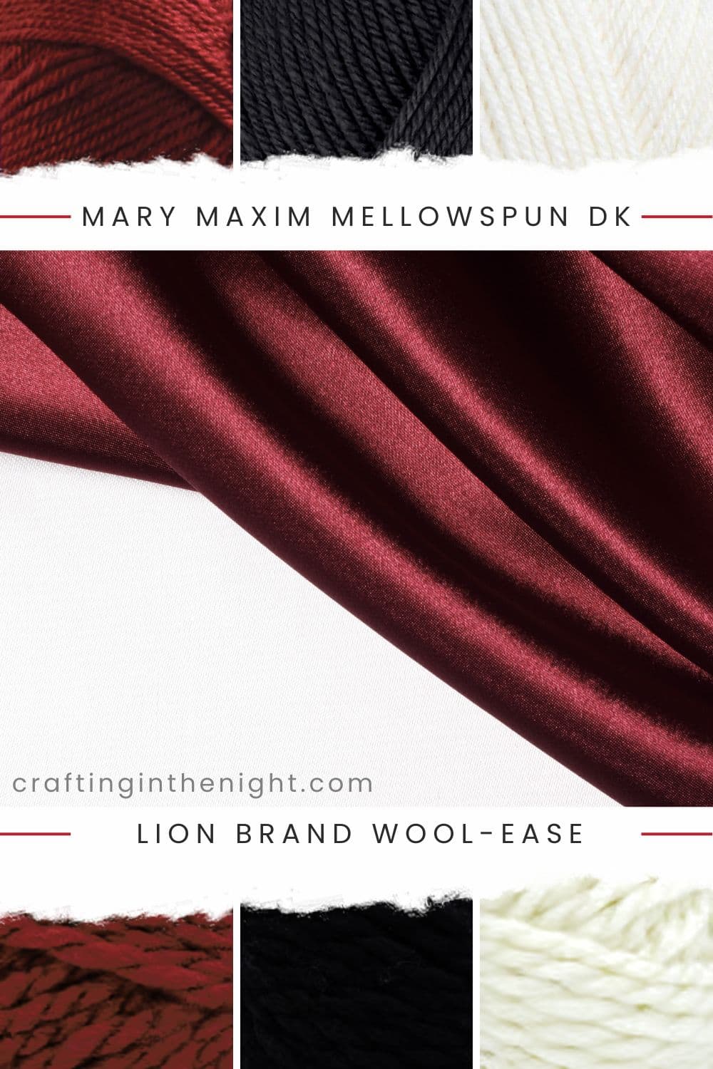 Maroon Yarn Color Palette for Crochet & Knits - Crafting in the Night