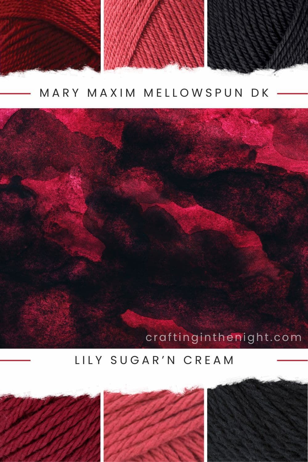 Burgundy Yarn Color Palette for Crochet & Knits - Crafting in the Night