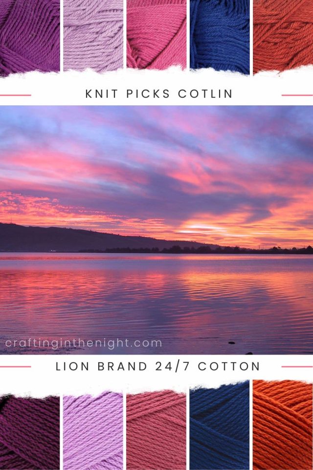 Sunset Color Palette for Crochet & Knits - Crafting in the Night