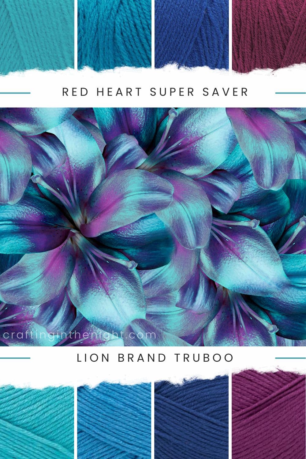Turquoise Yarn Color Palette for Crochet & Knits - Crafting in the Night