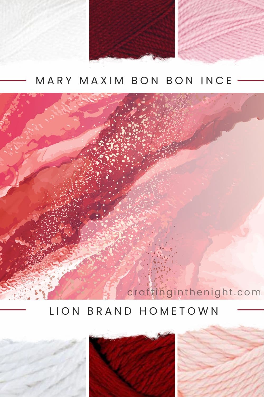 Maroon Yarn Color Palette for Crochet & Knits - Crafting in the Night