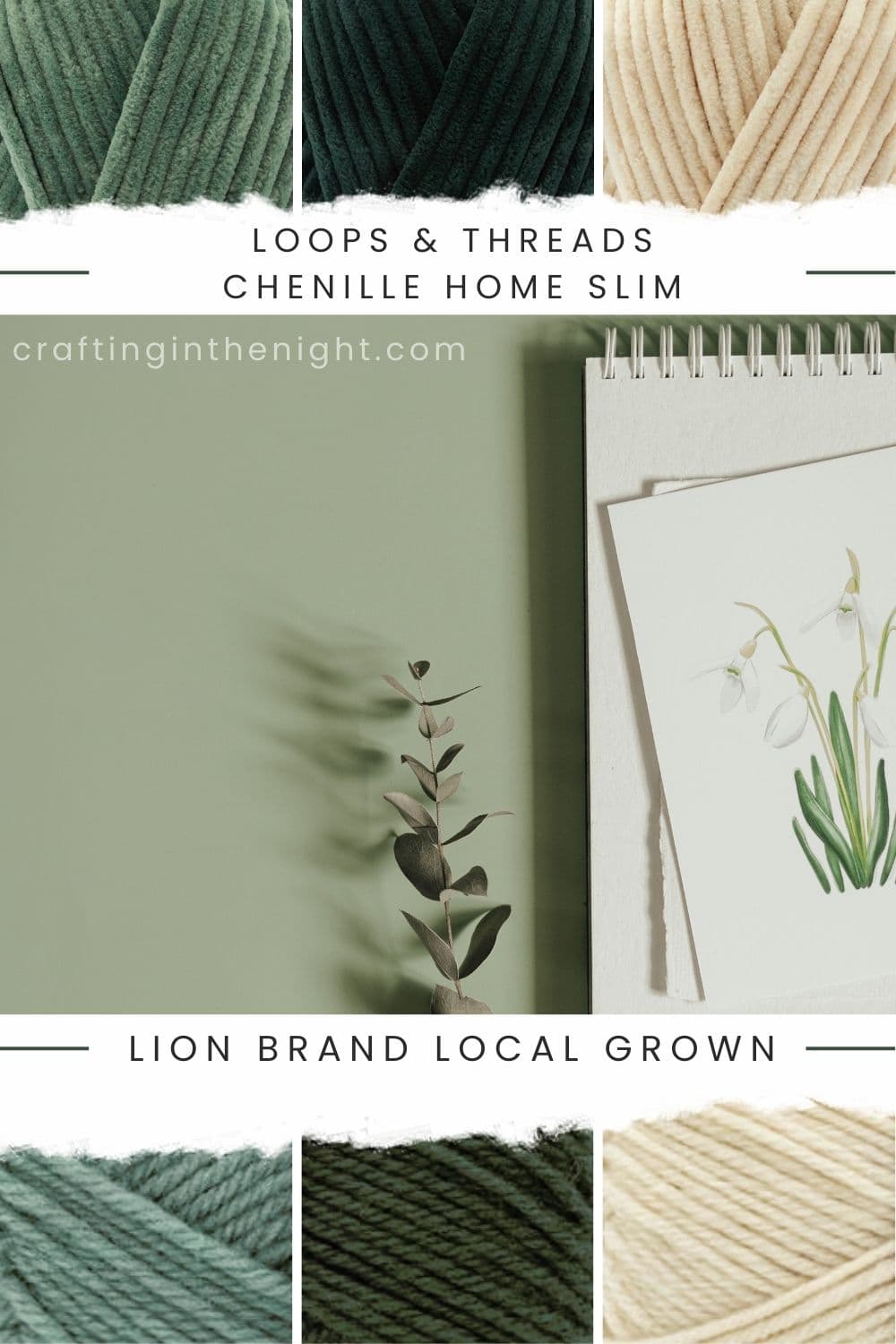 Sage Green Yarn Color Palette for Crochet & Knits - Crafting in the Night