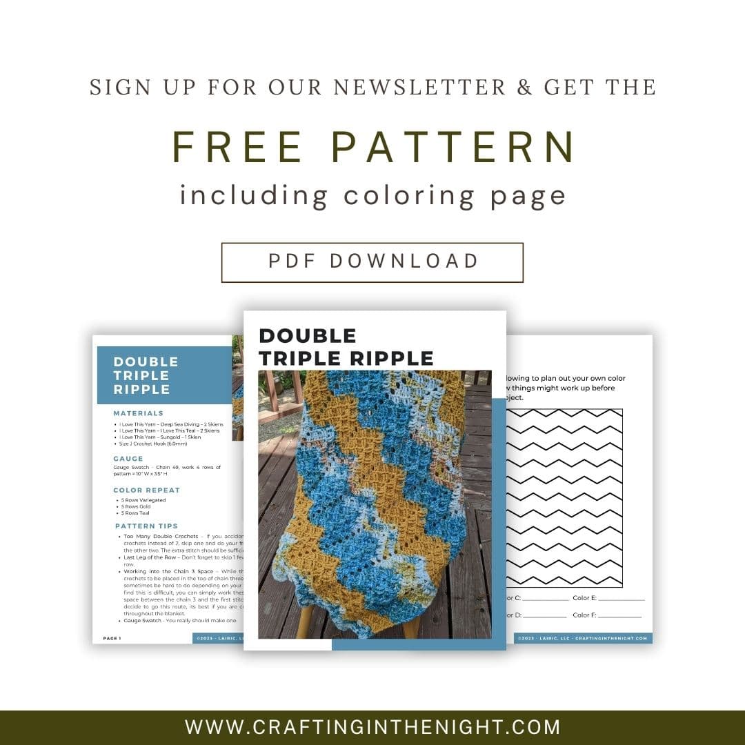 Camouflage Crochet Blanket - Woodland Ripple - Crafting in the Night